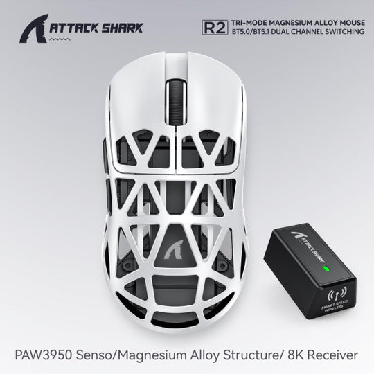 ATTACK SHARK R2 (White) – AgaGaming